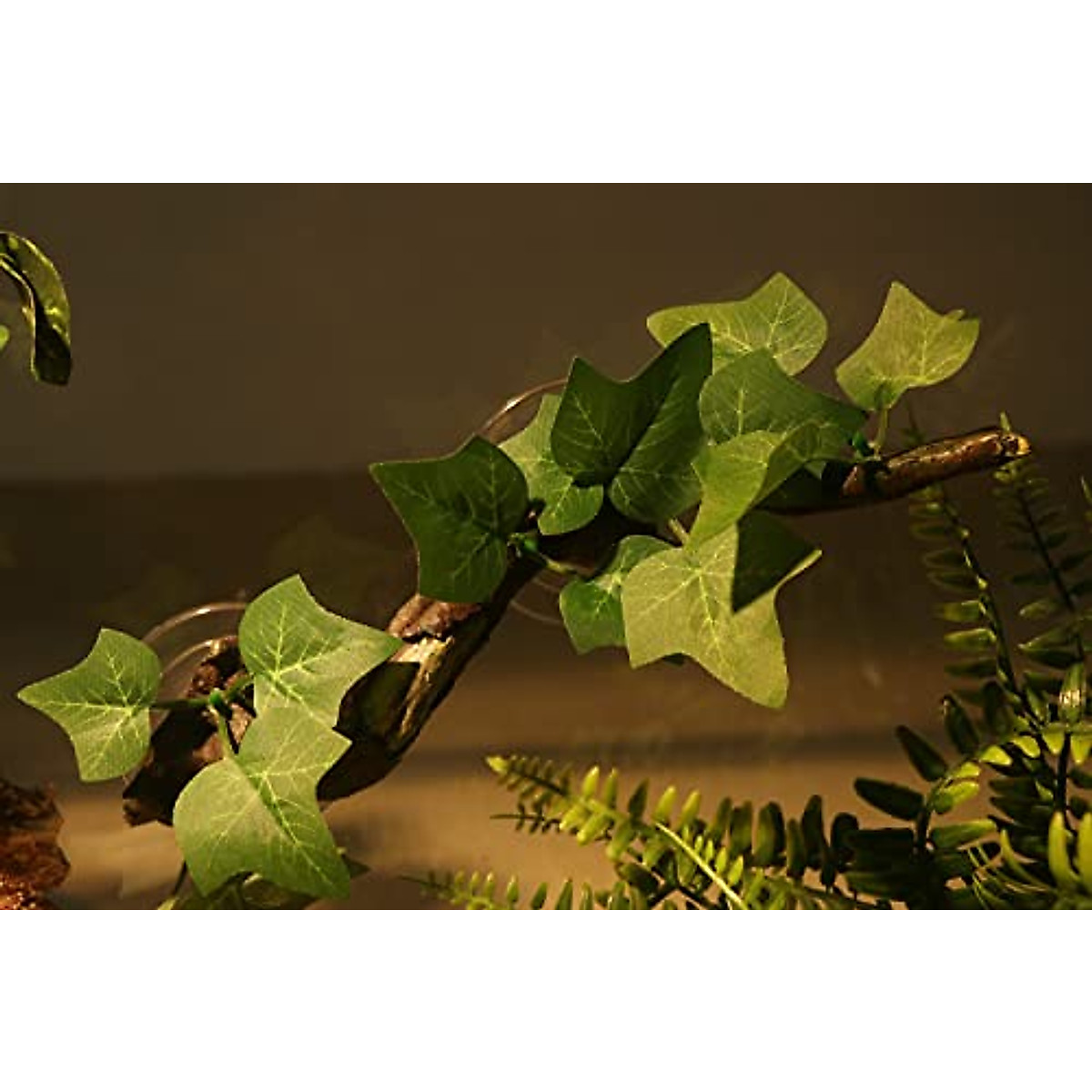 AQUA KT Reptile Corner Branch Terrarium Plant Decoration with Suction Cup for Amphibian Lizard Snake Climbing