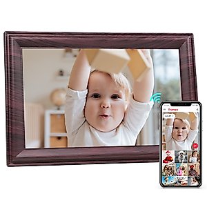 Digital Photo Frame, Canupdog IPS Touch Screen Digital Picture Frame,16GB Storage Motion Sensor Auto-Rotate Electronic FrameShare Photos via Frameo APP