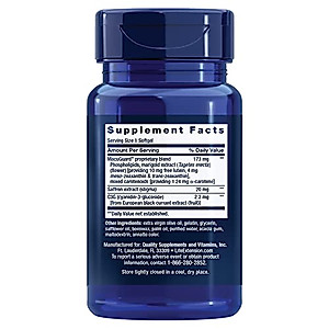 Life Extension MacuGuard Ocular Support with Saffron - Eye Health Supplement - Lutein, Astaxanthin & Zeaxanthin – Once-Daily, Non-GMO, Gluten-Free - 60 Softgels