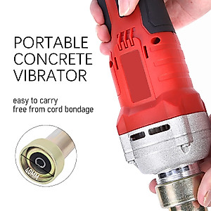 Chargeable Electric Concrete Vibrator 750W 2500RPM Hand-hold Concrete Vibrator Portable Cordless Construction Insertion Vibrator Air Bubbles Remover Level Concrete with 3.3 ft Vibrating Rod