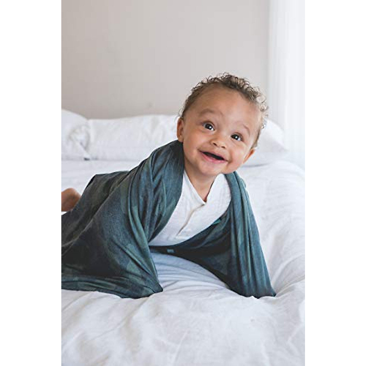 Large Premium Knit Baby Swaddle Receiving Blanket "Hunter" by Copper Pearl