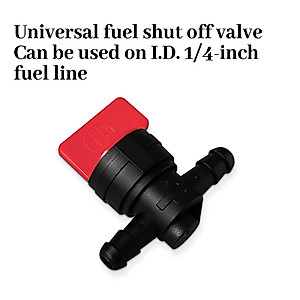 Fuel Shut Off Valve for Mower - 1/4" Fuel Cut Off Valve for Riding Lawn Mower Garden Tractor Pressure Washer Snowblower, in Line Fuel Gas Control Shut Off Valve Switches Tap for Small Engines 4 Packs