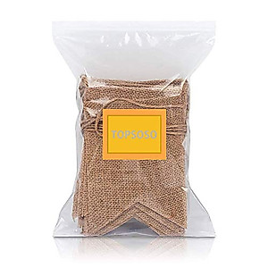 Burlap Banners 36ft 50pcs Swallowtail Flag DIY Party Decoration for Wedding, Camping,Birthday,Baby Shower,Christmas,Thanksgiving,Easter Party Perfect for Home and Outdoor Decoration