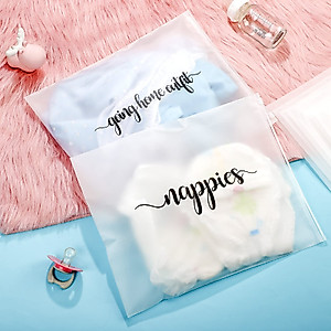 15 Pack Hospital Bags for Labor and Delivery 11 x 14 Inch Diaper Bag Organizing Pouches Resealable Maternity Hospital Bag (Black Letter)