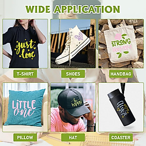 HTV Heat Transfer Vinyl Bundle 12" x 10" - 6 Sheets/Roll, Iron On Transfers for T-Shirts, Easy to Cut & Weed Heat Transfer Vinyl for Custom Shirts, Iron On Vinyl for DIY Crafts, HTV Vinyl Rolls