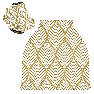 Nursing Cover Breastfeeding Scarf Palm Leaf Boho - Baby Car Seat Covers, Infant Stroller Cover, Carseat Canopy(923c)