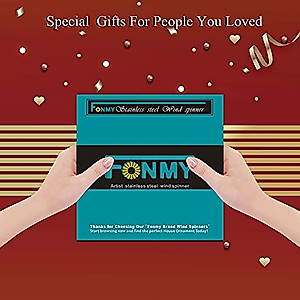 FONMY Wind Spinner 3D Stainless Steel Christmas Decoration Garden Decoration Indoor Outdoor Hanging Ornament Worth Gift 12 inch Snowman Metal Wind Spinners