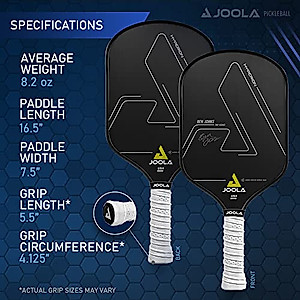 JOOLA Ben Johns Hyperion CFS 14 Pickleball Paddle - Carbon Surface with High Grit & Spin, Elongated Handle, USAPA Approved Ben Johns Paddle