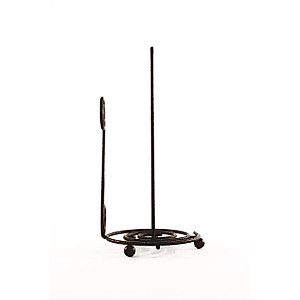 Spectrum Diversified Scroll Holder for Kitchen Countertops, Bars & Dining Tables, Steel Paper Towel Stand, Fits Standard & Jumbo Rolls, Hammered Bronze