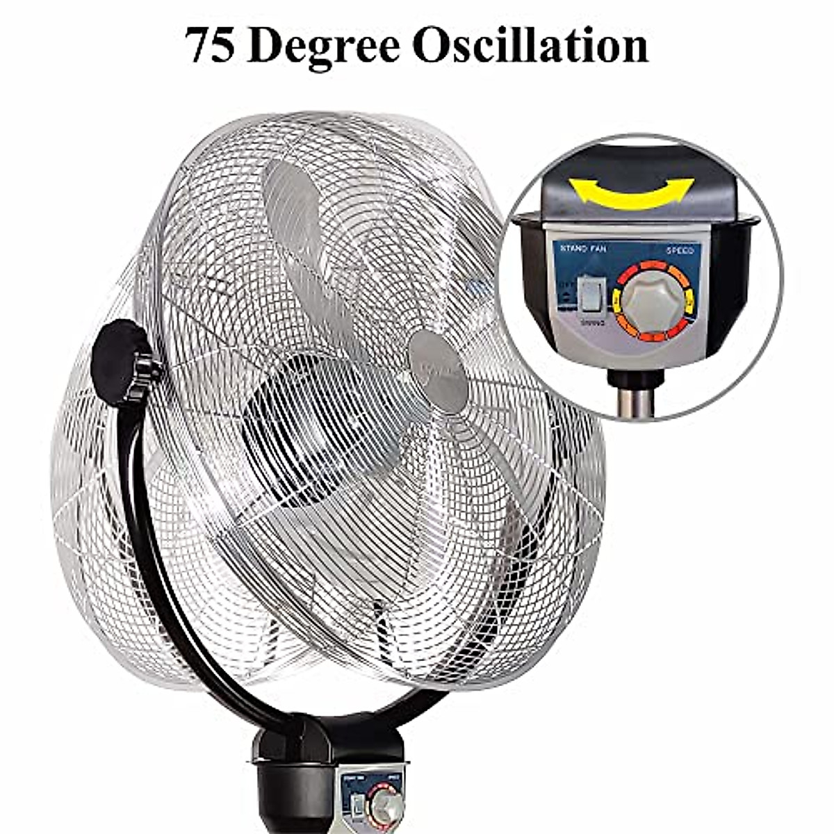 Optimus F-4205 20" Industrial Grade HV Oscillating Stand Fan