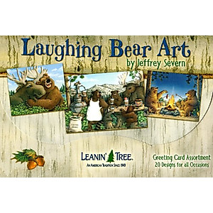 Leanin' Tree Funny Greeting Cards - Laughing Bear Art [AST90760] - 20 Greeting Cards with Full-color Interiors