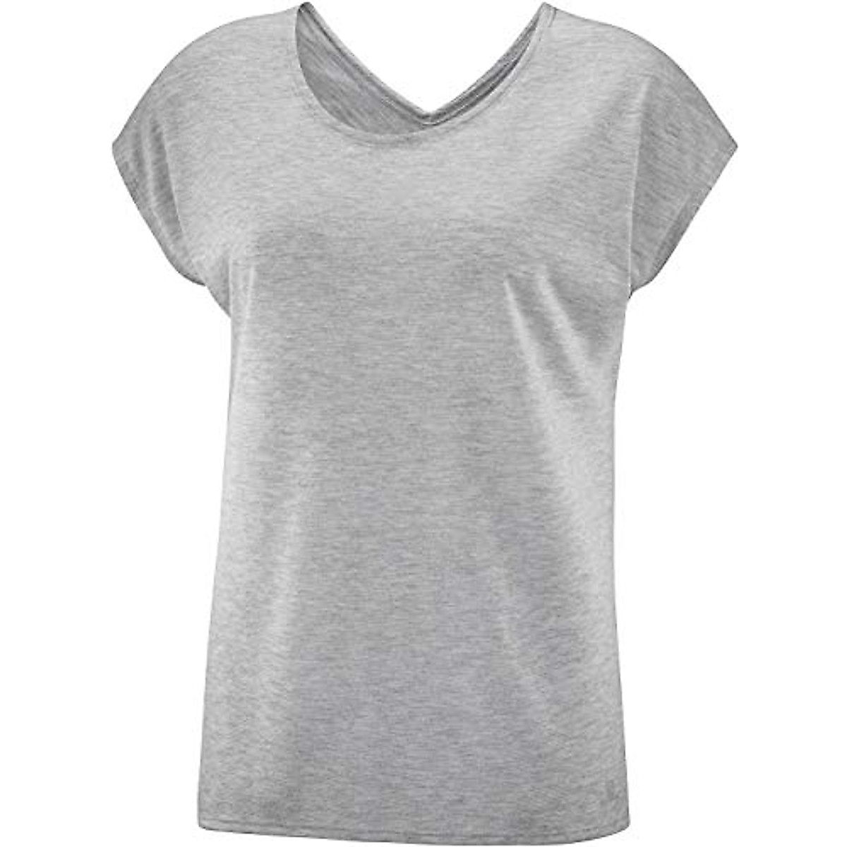 Salomon Women's Standard Comet Short Sleeve TEE W, Lunar Rock/Heather, L