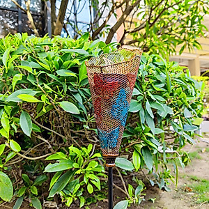 Elfengarden Solar Outdoor Lights, Butterfly Solar Lights Outdoor Waterproof,Warm White Led Metal Solar Garden Lights,Yard Porch Backyard Garden Decor Landscape Lighting