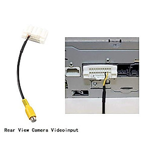 Backup Rear View Camera Video Wire Harness RCA Plug Adapter Compatible with Wrangler JK 2007-2017/Compass2009-2014 Unlimited to Factory OEM Radio Display