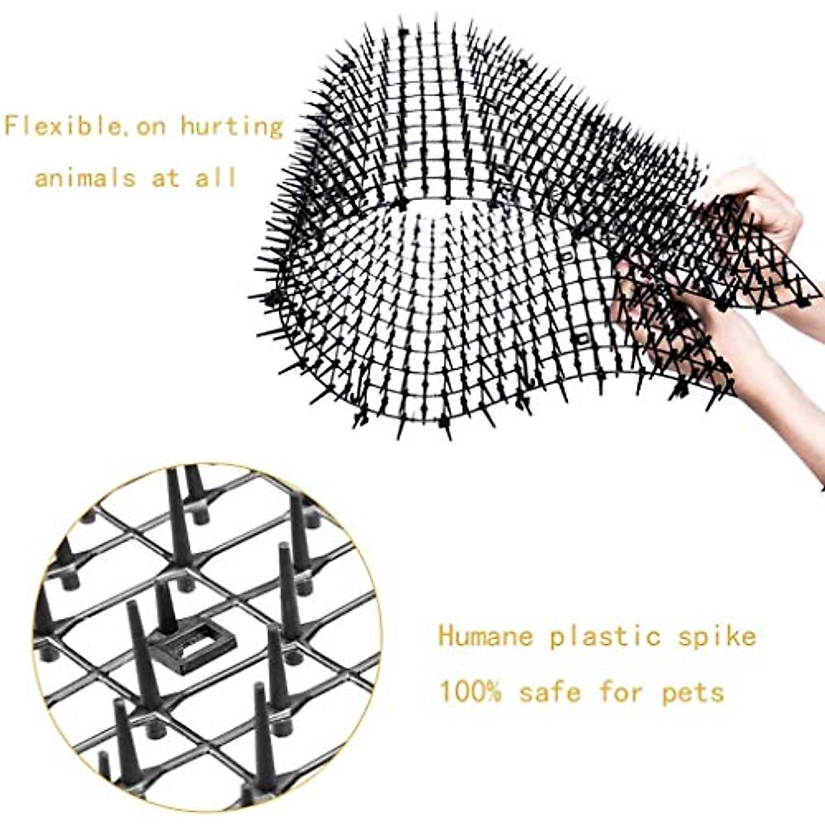 Lagaga Cat Scat Mat with Spikes Prickle Strips Anti-Cats Network Digging Stopper Stopper Prickle Strip Mat 78x11 inch