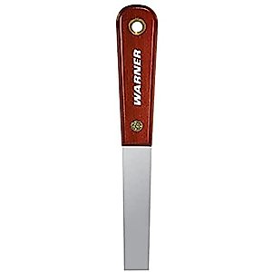 Warner Manufacturing 604A Putty Knife, Carbon Steel Blade, Rosewood Series Paint Tool, 3/4" Full Flex-New & Upgraded, Red