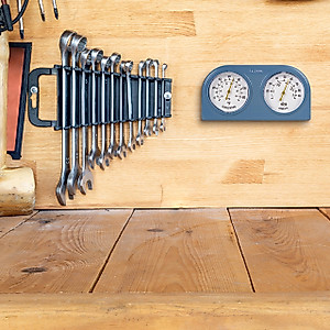 La Crosse 104-288BL-TBP Blue Analog Thermometer and Humidity Gauge