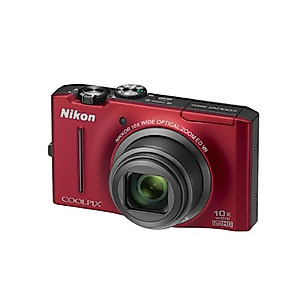 Nikon Coolpix S8100 12.1 MP CMOS Digital Camera with 10x Zoom-Nikkor ED Lens and 3.0-Inch LCD (Red)