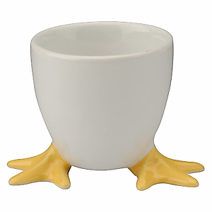 BIA 4-Piece Chicken Feet Egg Cups, 5 x 5 x 5 cm, Yellow, 4 Set