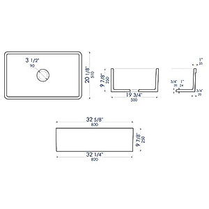 ALFI brand ABCO3320SB Kitchen Sink, Concrete
