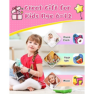 Dolwenqi Kids Smart Watches Gift for Girls 3-12 Year Old, 26 Puzzle Games Kids Watch with Habit Clock Music Player Torch Camera, HD Touchscreen Watches for Girls Gift Toys for Girls Ages 5 6 7 8 9 10