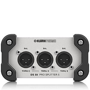 Klark teknik PRO SPLITTER 5 DS 50 Passive 1-In/5-Out Signal Splitter with Extended Dynamic Range