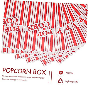 Popcorn Cups Disposable 24 Pcs Popcorn Popcorn Bucket Stripe Paper
