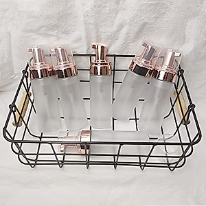 150ml Foam Pump Bottle, 5oz Empty Foaming Dispenser Soap Plastic Container for Facial Cleanser Shampoo Hand Soap (Clear Matte+Rose Gold)