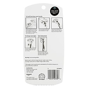 Amazon Basics 5-Blade Razor for Women, Handle, 2 Cartridges & Shower Hanger, 4 Piece Set (Cartridges fit Amazon Basics Razor Handles only) (Previously Solimo)