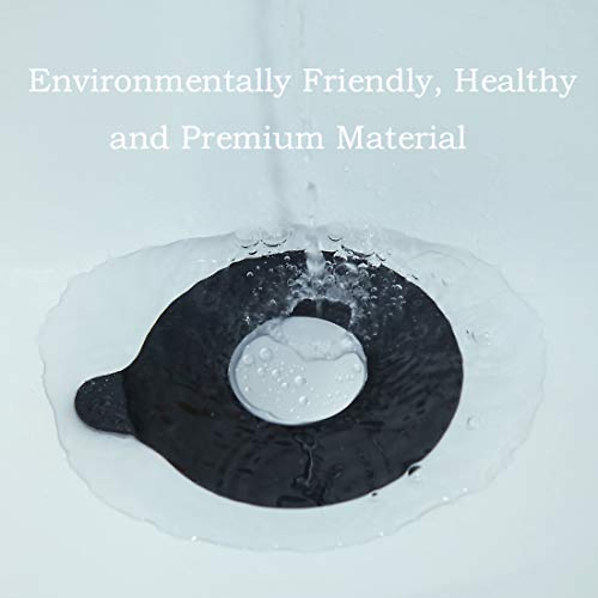 Bathtub Drain Stopper Silicone Recyclable Rubber Drain Plug Bath Tub Drain Cover Bathtub Plug Universal Use for Sinks, Bathroom, Kitchen, Laundry, Floor Drains, Black …