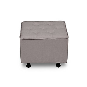 Delta Children Diamond Tufted Gliding Ottoman, French Grey