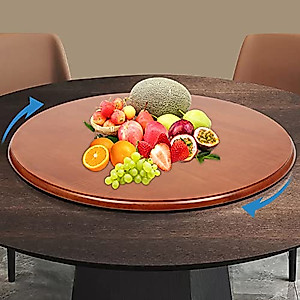 27.56” Lazy Susan Organizer for Kitchen, Extra Large Rotating Storage Tray Wooden Disc Grazing Tray, Kitchen Countertop Table Bearing Plate | Doubles As A Cheese Board Charcuterie Platter