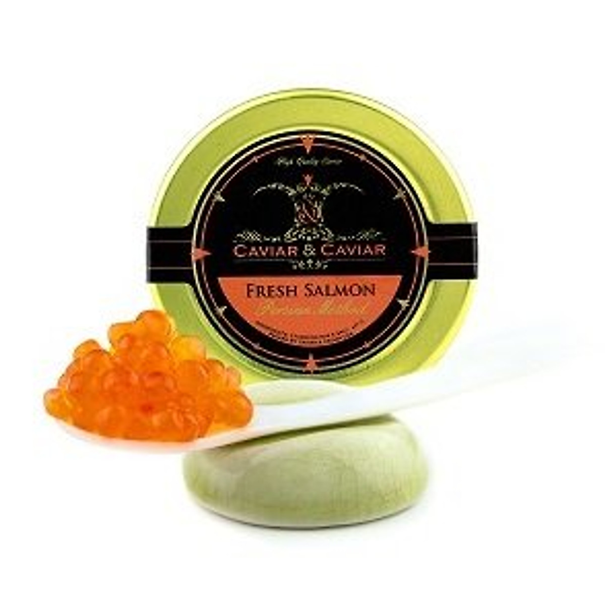 GUARANTEED OVERNIGHT! American Caviar SAMPLER Bowfin, Salmon, Paddlefish, Premium Sturgeon 1oz ea + FREE SPOON & BLINI