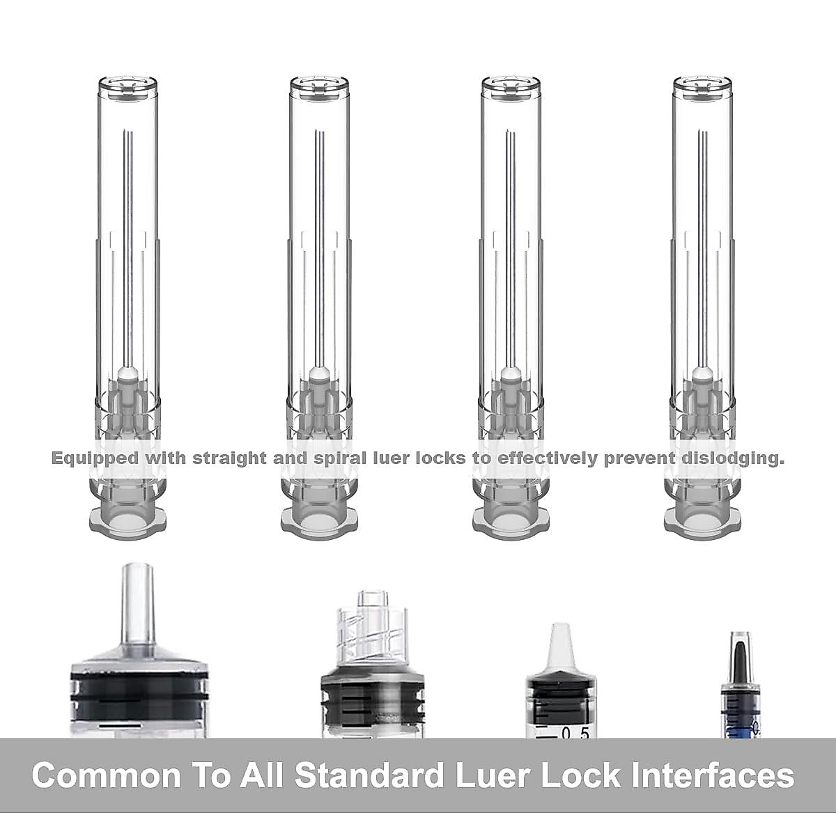 100 Pack 27G 1 Inch Luer Lock Industrial Dispensing Accessories, Individually Wrapped, Lab Tools, Suitable for Refilling Liquid, Inks