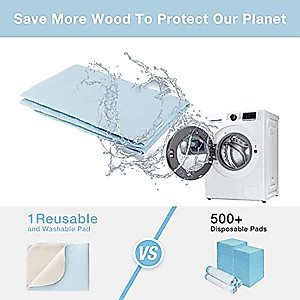 SOLOSHINE Reusable Pet Training Pads, Incontinence Bed Pads, 36X41 Inch (2 Packs) Washable Pee Pads with Fast Liquid Absorbing, Perfect for Dogs, Cats, Bunny & Senior