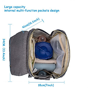 LEQUEEN Diaper Bag Backpack, Travel Back Pack Maternity Baby Changing Bags