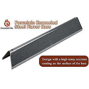 QuliMetal 24.5 Inch Flavorizer Bars for Weber Genesis 300 Series Grills with Side Controls Knobs, Genesis E310 E320 S310 S320 EP310 EP320 (2007-2010), Porcelain Steel Heat Plates for Weber 7539 7540