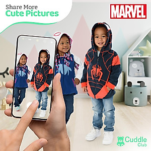 Cuddle Club Miles Morales Toddler Fleece Jacket - Toddler Miles 3T Toddler Fleece Jacket - Girls & Boys Zip Up Miles Hoodie - Kids Miles Sweater Fleece Jacket - Toddler Winter Miles Jacket