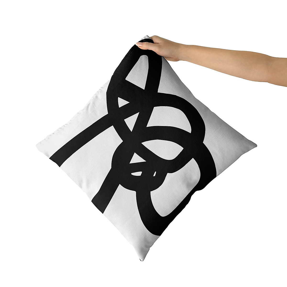 Kawani Black and White Pillow Covers 20X20 in Abstract Modern Graffiti Art Line Decorative Couch Pillow Cases with Zipper Set of 2 Boho Home Decor for Living Room Bedroom Bed Cushion Outdoor