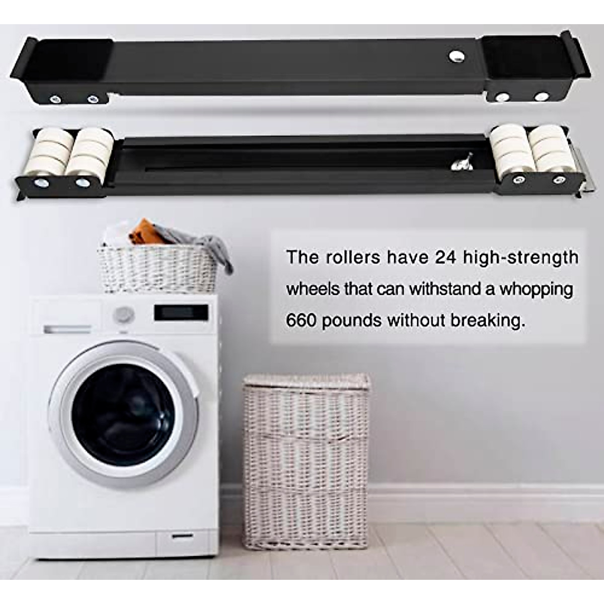 Appliance Rollers, Furniture Dolly Mobile Roller, Washing Machine Base for Washing Machines, Refrigerators, Dryers, Dishwashers