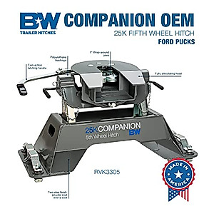 B&W Trailer Hitches 25K Companion Fifth Wheel Hitch - Compatible with Ford Puck System - RVK3305