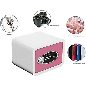 Security, Digital Large Capacity Safety Electronic Security Steel Money Cash Home Office Key Operated Safe Fingerprint Double Layer 35 * 25 * 25cm, Black-1