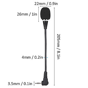 Mini Microphone Condenser,Omnidirectional Flexible Head Vocal Pickup Audio Amplified Equipment Standard 1/8 Inch (3.5 Mm) Aux-in Audio Jack