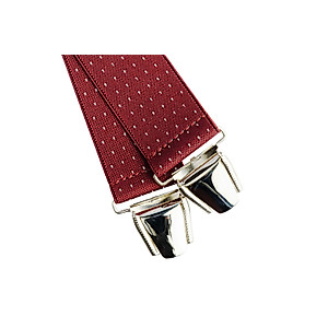 PIERROT Men’s Suspenders - One Size Adjustable and Elastic Suspenders for Men Trousers Heavy Duty with 4 Very Strong Clips