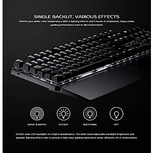 GameSir GK300 Wireless Mechanical Gaming Keyboard 2.4 GHz + Blutooth Connectivity, 1ms Low Latency, Aluminium Alloy Top Plate, Anti-ghosting for PC/iOS/iPad/Android Smartphone/Laptop and Mac (Renewed)