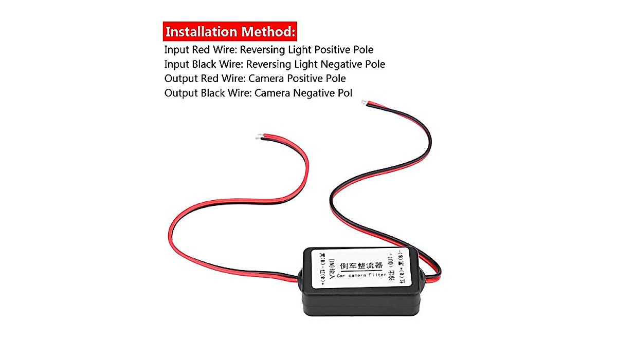 Fix Rear View Camera Screen Issues with 12V Rectifier Filter