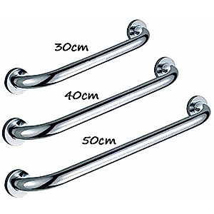 CRODY Grab Bars for Bathroom, Brass Bathroom Grab Bar Support Handle, Shower Handicap Safety Handrail, Mirror Surface Anti-Slip Assist Straight Railing, Elderly Toilet Balance Grip, Towel Rack Toilet