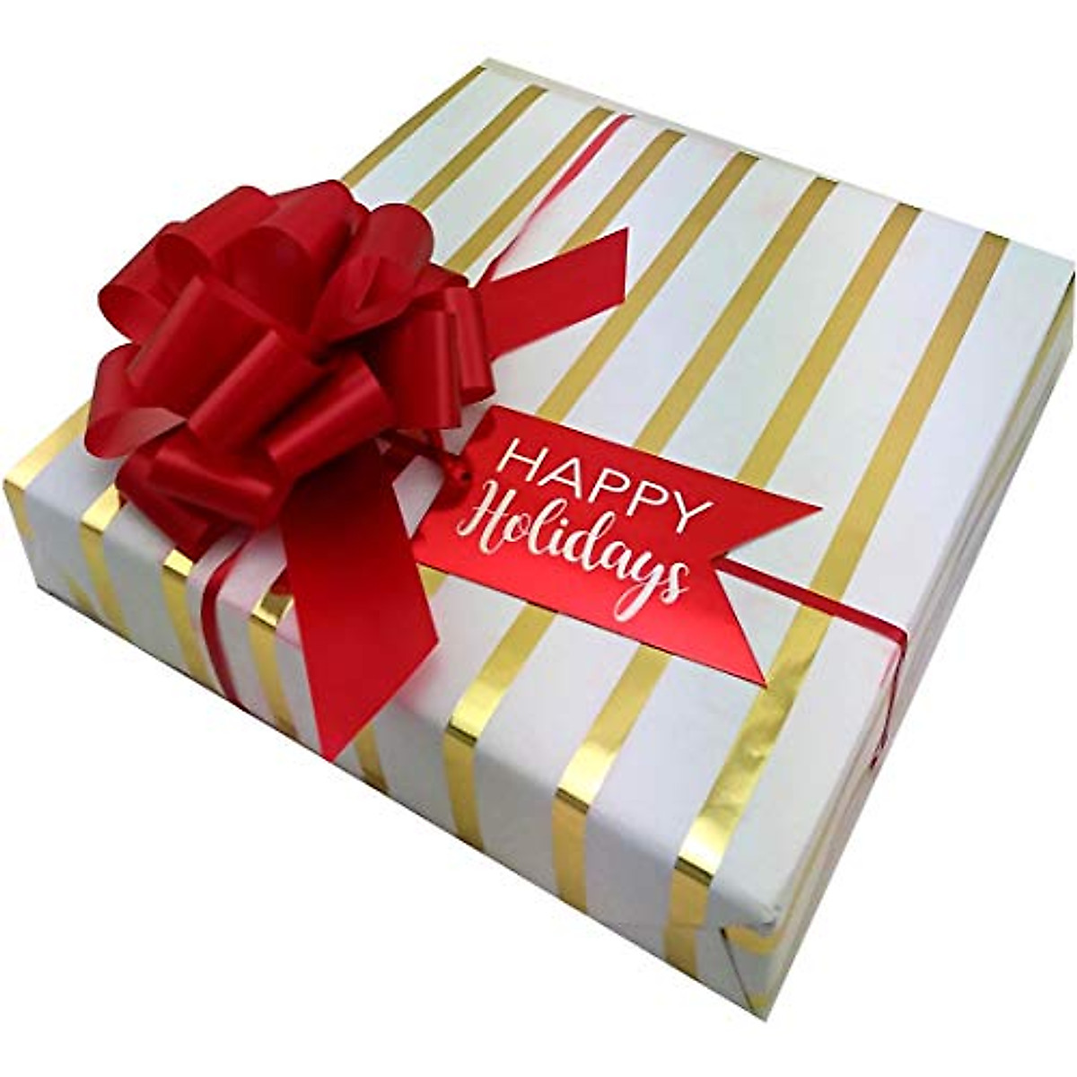 Red Christmas Gift Pull Bows - 5" Wide, Set of 10, Memorial Day, 4th of July, Gift Bows, Wreath, Garland, Gift Basket, Presents, Birthday, Fundraiser, Decoration, Valentine's Day