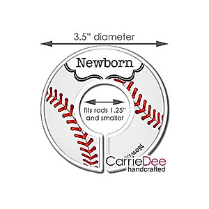 Baseball Nursery Closet Size Dividers, Boys Baseball Baby Clothes Organizers, Sports Theme Nursery - Gift for New Mom, Mom-To-Be, Nursery Organization (Set of 11 (Newborn to 5T))