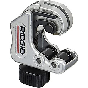 RIDGID RC-2375 Ratchet Action 2" Pipe and Tubing Cutter, Chrome, Small - 30088 & 40617 Model 101 Close Quarters Tubing Cutter with 1/4"-1-1/8" Cutting Capacity, Silver